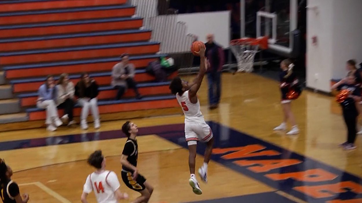 Luke Williams displaying his athleticism