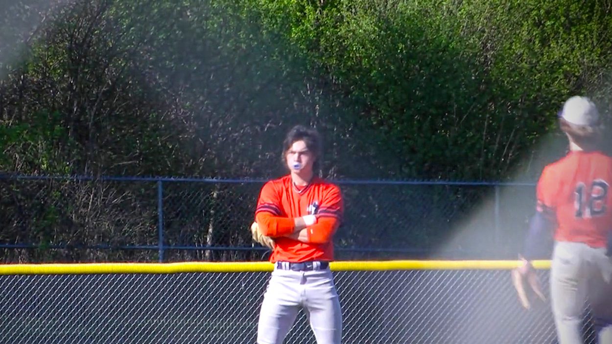 Tanner Mally showing off his hops on defense