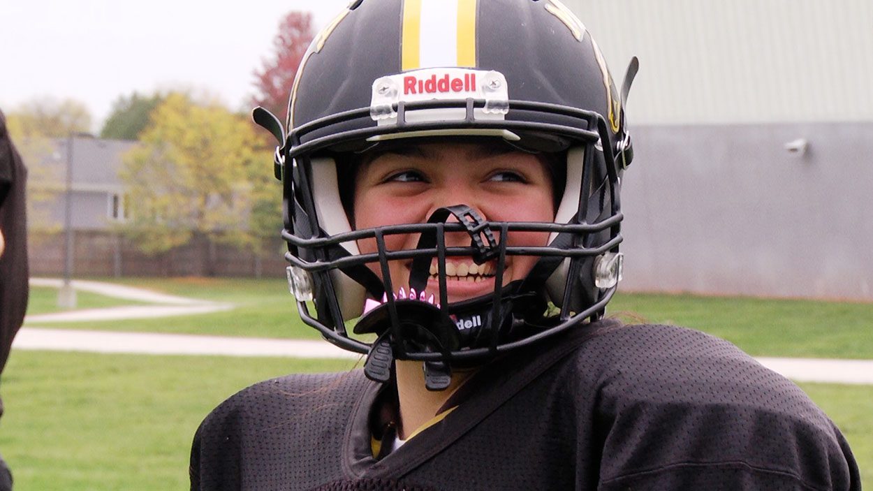 Jennah Torres tackles her senior year by hitting the gridiron for the ...